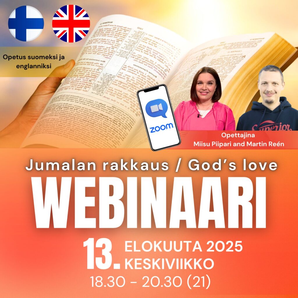 Jumalan rakkaus / God's love -webinaari Zoomissa 13.8.2025 - Power Prayer